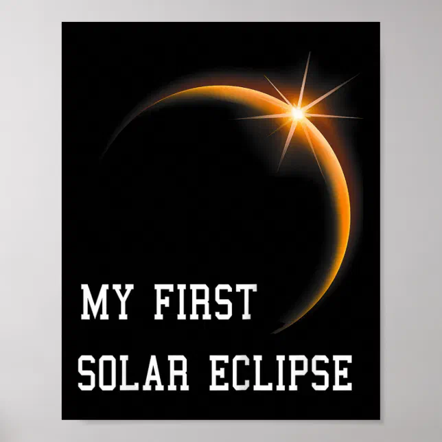 Kids My First Solar Eclipse Boys Girls 2024 Solar Poster | Zazzle