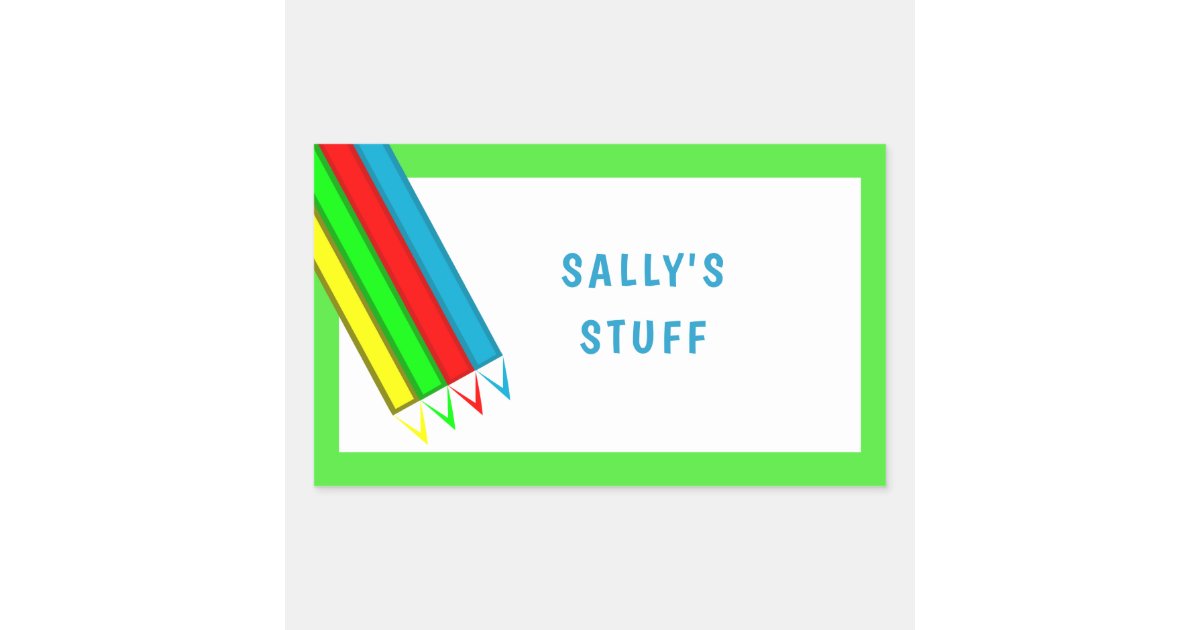 Kids Name Tag Sticker labels | Zazzle