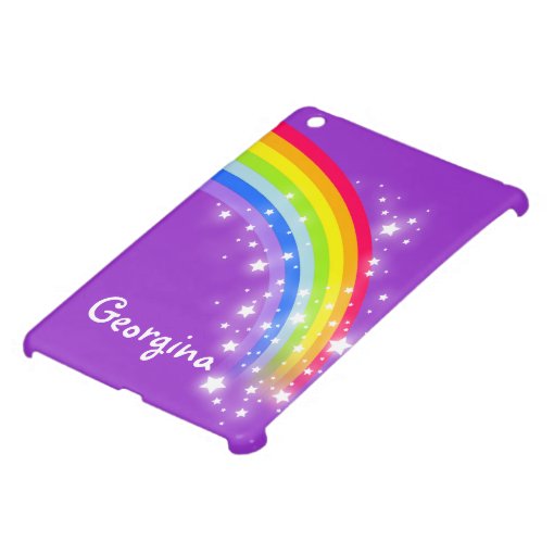 Kids named colorful rainbow purple ipad mini case for the iPad mini ...