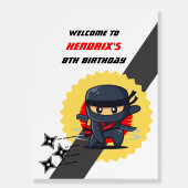 Kids Ninja Karate Birthday Welcome Sign | Zazzle