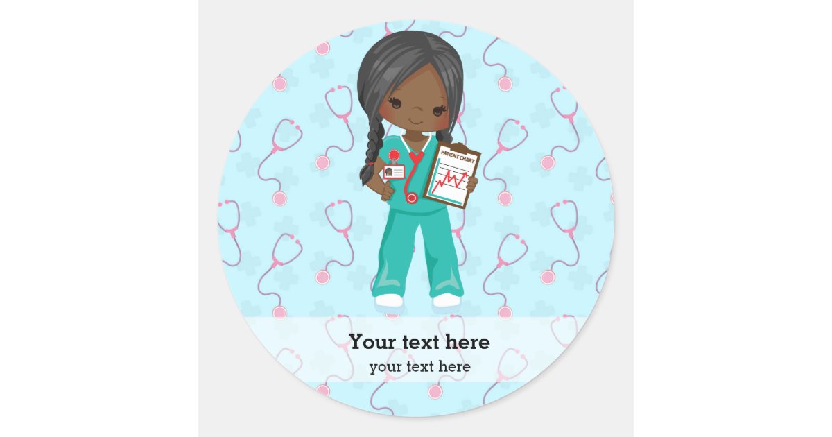 Kids nurse classic round sticker | Zazzle