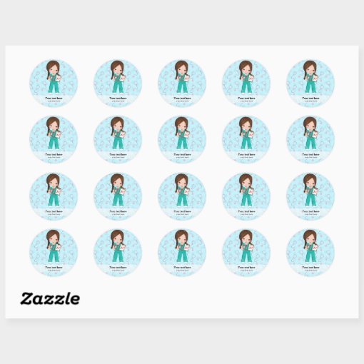 Kids nurse classic round sticker | Zazzle