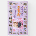 Kids on Halloween Purple Theme Kids Birthday Banner | Zazzle