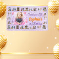 Kids on Halloween Purple Theme Kids Birthday Banner | Zazzle