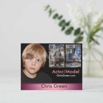 Kids or Adult Headshot Zed/Comp Card Models Actors | Zazzle