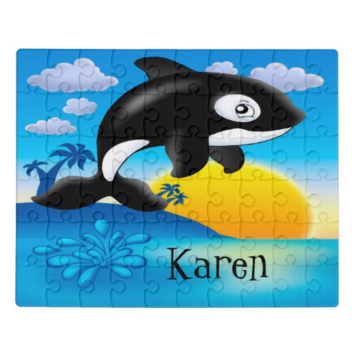 Kids Orca Whale Jigsaw Puzzle | Zazzle