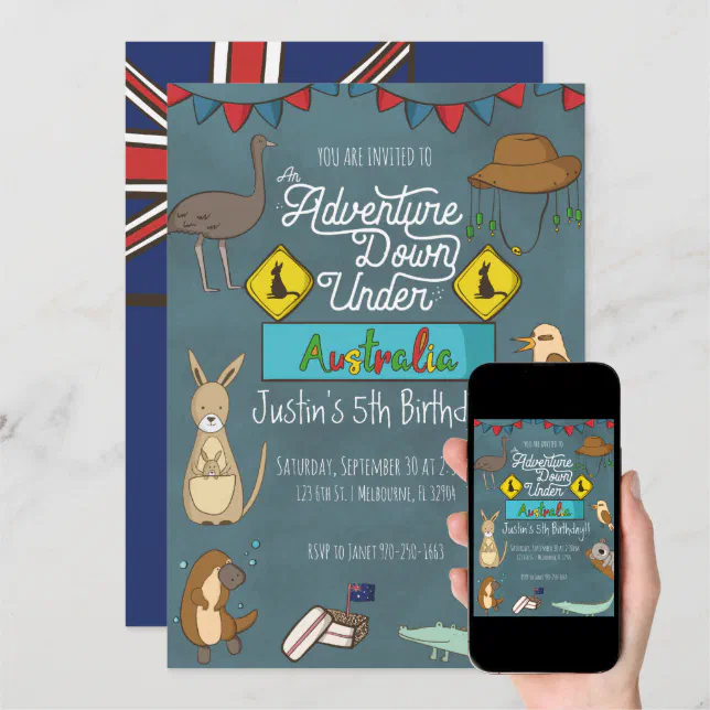 Kids Outback Birthday Party Invitation | Zazzle