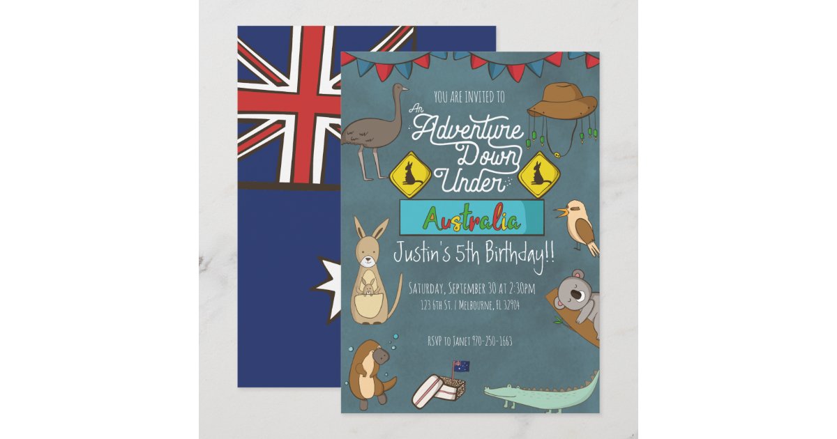 Kids Outback Birthday Party Invitation | Zazzle