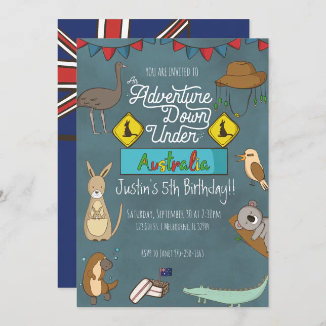 Kids Outback Birthday Party Invitation | Zazzle