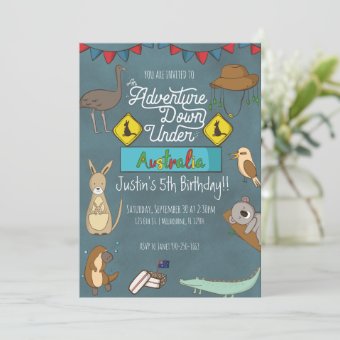 Kids Outback Birthday Party Invitation | Zazzle