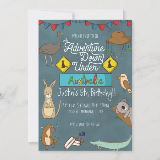 Kids Outback Birthday Party Invitation | Zazzle