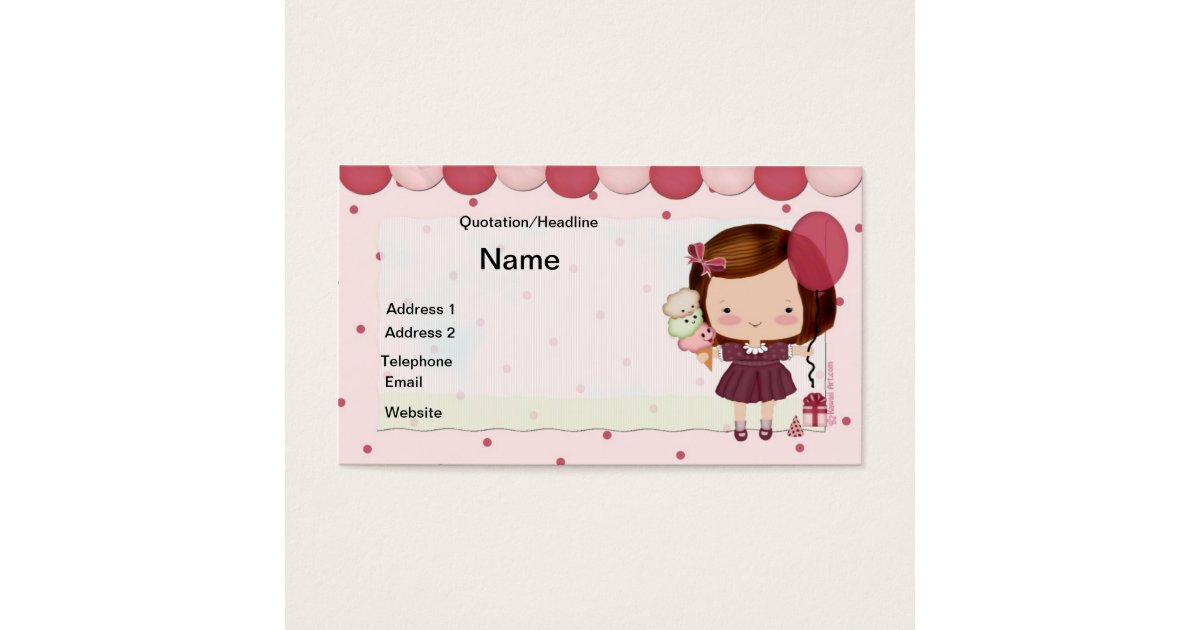 Kids Party Business Card | Zazzle.com