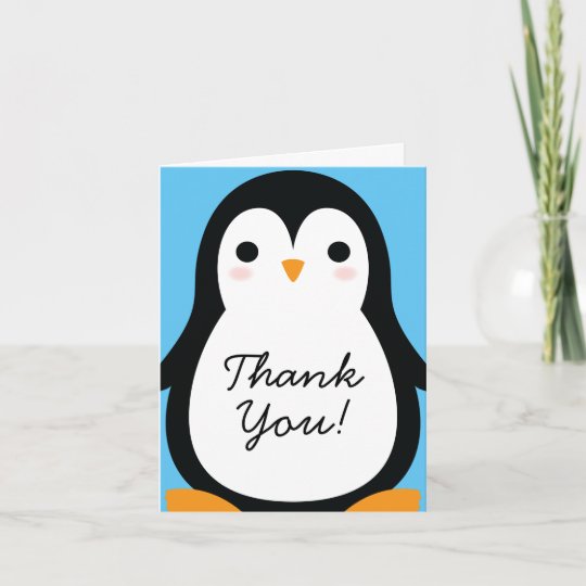 Kids Penguin Cute Thank You Stationary Cards | Zazzle.com