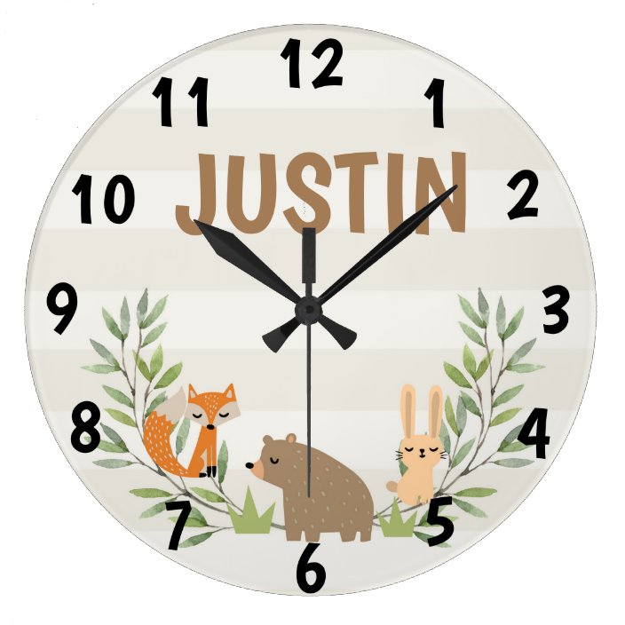 Kids Personalized Acrylic Wall Clock | Zazzle