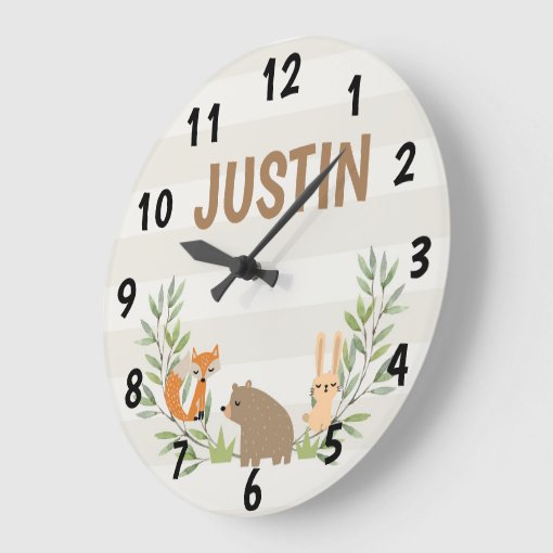 Kids Personalized Acrylic Wall Clock | Zazzle