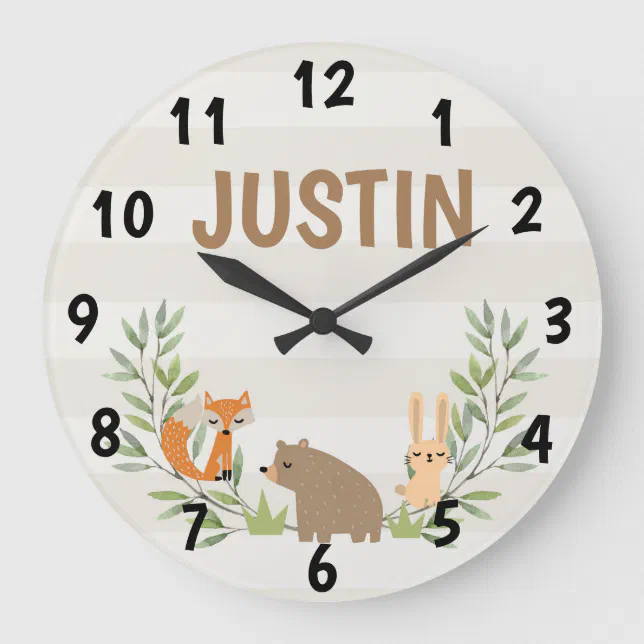 Kids Personalized Acrylic Wall Clock | Zazzle