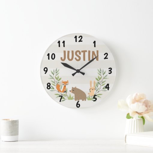 Kids Personalized Acrylic Wall Clock | Zazzle
