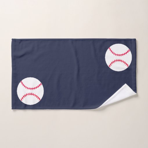 Kids Personalized Baseball Sports Blue Athletic Bath Towel Set | Zazzle