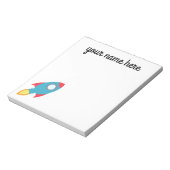 Kids Personalized Rocket Ship Notepad | Zazzle