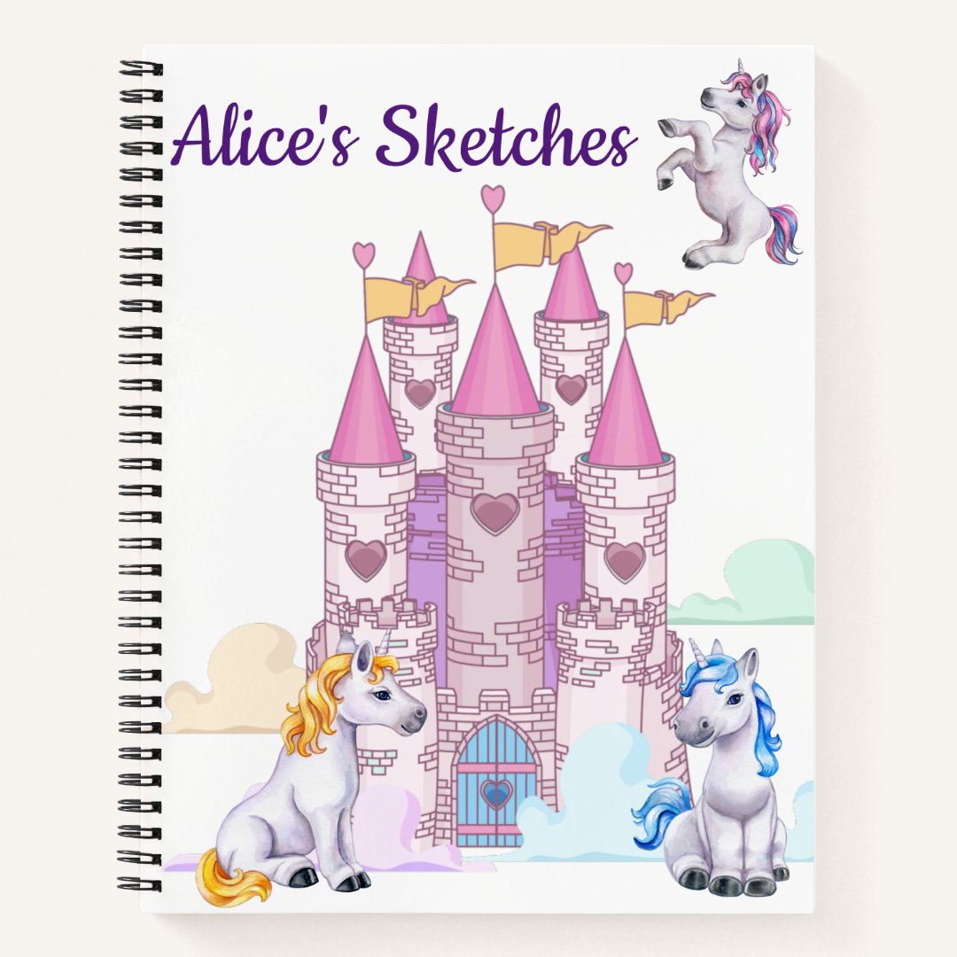 Kids Personalized Sketch Notebook | Zazzle