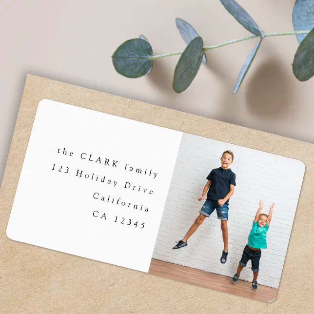 Kids Photo Address Label | Custom Mailing Stickers | Zazzle