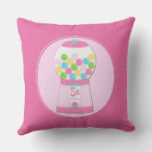 Kids' Pink Bubblegum Machine Throw Pillow | Zazzle