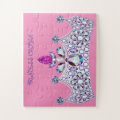 Kids Pink Princess Royal Monarchy Crown Jigsaw Puzzle | Zazzle