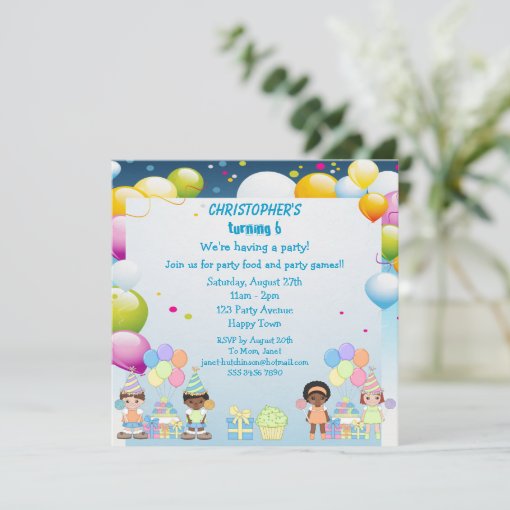 Kids Playing in Playground Party Invites | Zazzle