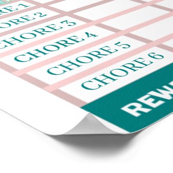 KIDS PRINTABLES, KIDS CHORE CHART, BEHAVIORAL CHAR POSTER | Zazzle