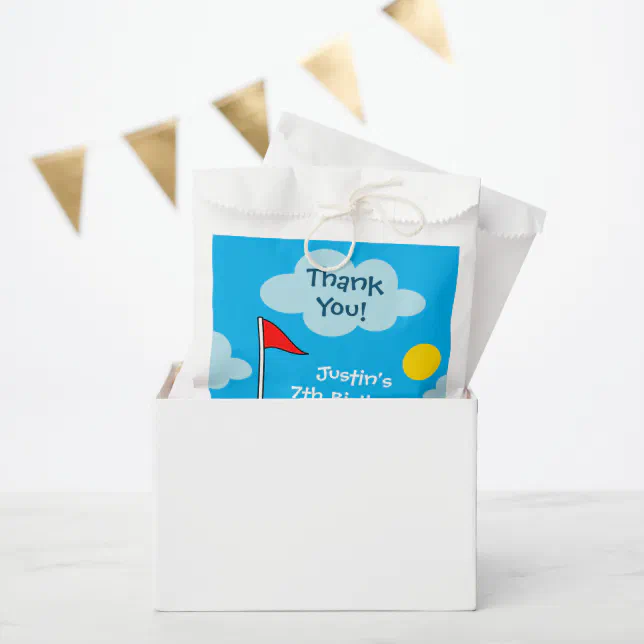 Kid's putt putt mini golf Birthday party custom Favor Bag | Zazzle