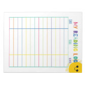 Kids Reading log homeschool reading log, sun Notepad | Zazzle