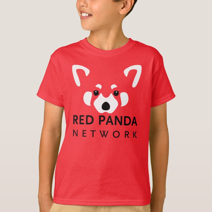 Kids Red Panda Shirt Red | Zazzle