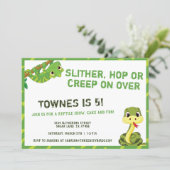 Kids Reptile Birthday Party | Snake & Lizard Invitation | Zazzle