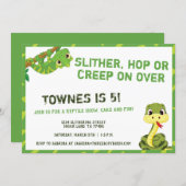 Kids Reptile Birthday Party | Snake & Lizard Invitation | Zazzle