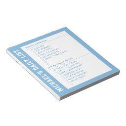 Kids Responsibility Getting Ready AM PM Checklist Notepad | Zazzle