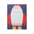 Kids Rocket Space Ship Personal Stationary Notepad | Zazzle