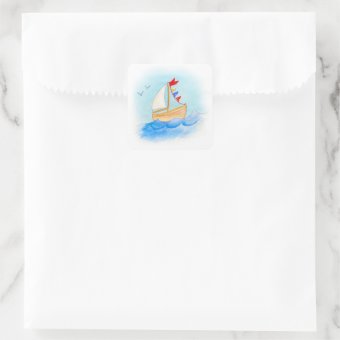 Kids sailing boat stickers | Zazzle