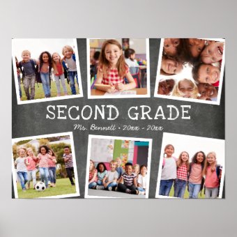 Kids School Year Keepsake Photo Collage Print | Zazzle