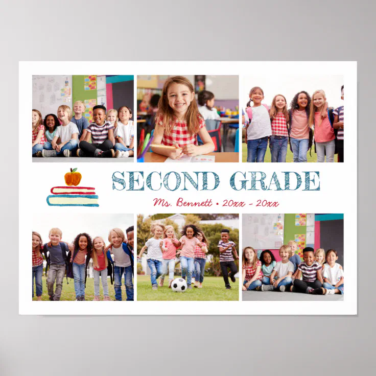 Kids School Year Keepsake Photo Collage Print | Zazzle