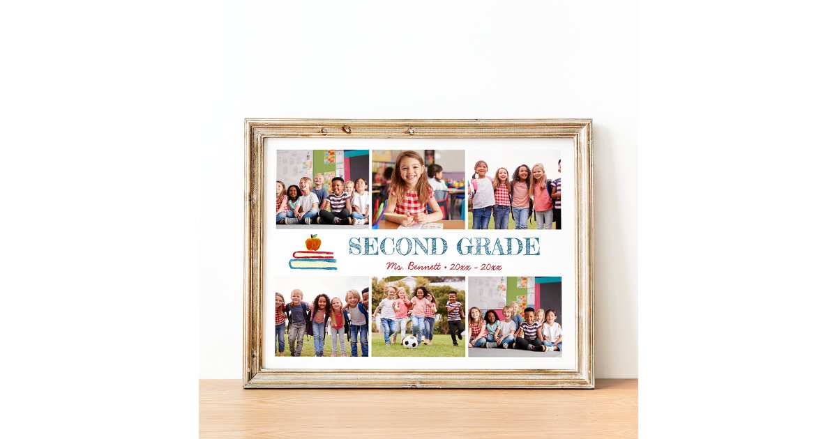 Kids School Year Keepsake Photo Collage Print | Zazzle