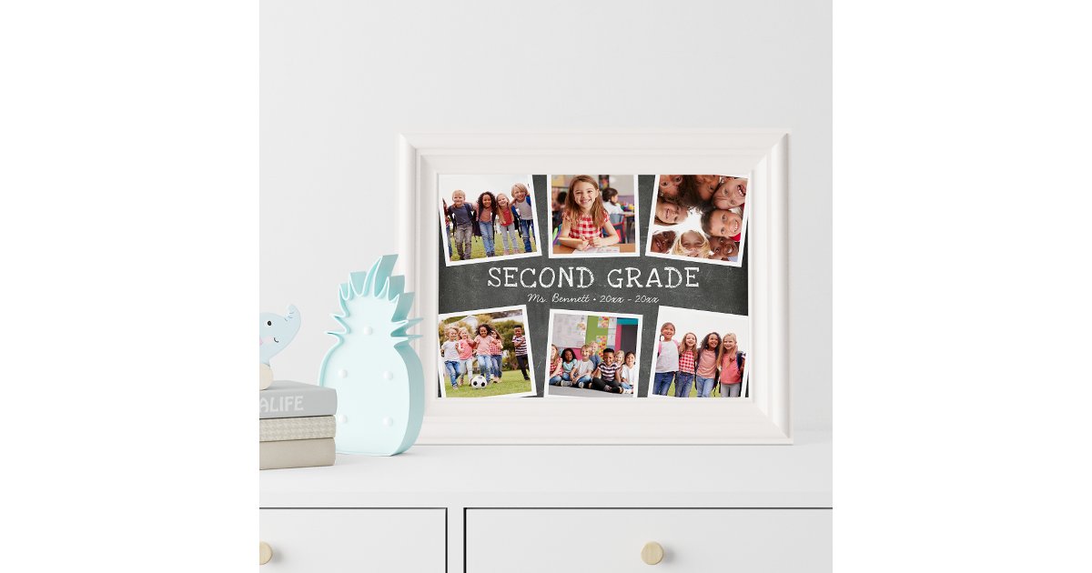 Kids School Year Keepsake Photo Collage Print | Zazzle