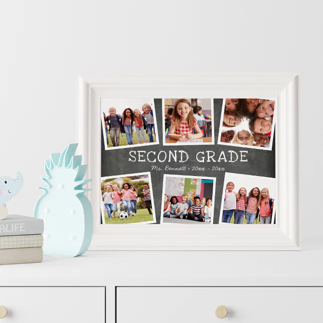 Kids School Year Keepsake Photo Collage Print | Zazzle