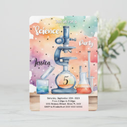Kids Science Birthday Invitation | Zazzle
