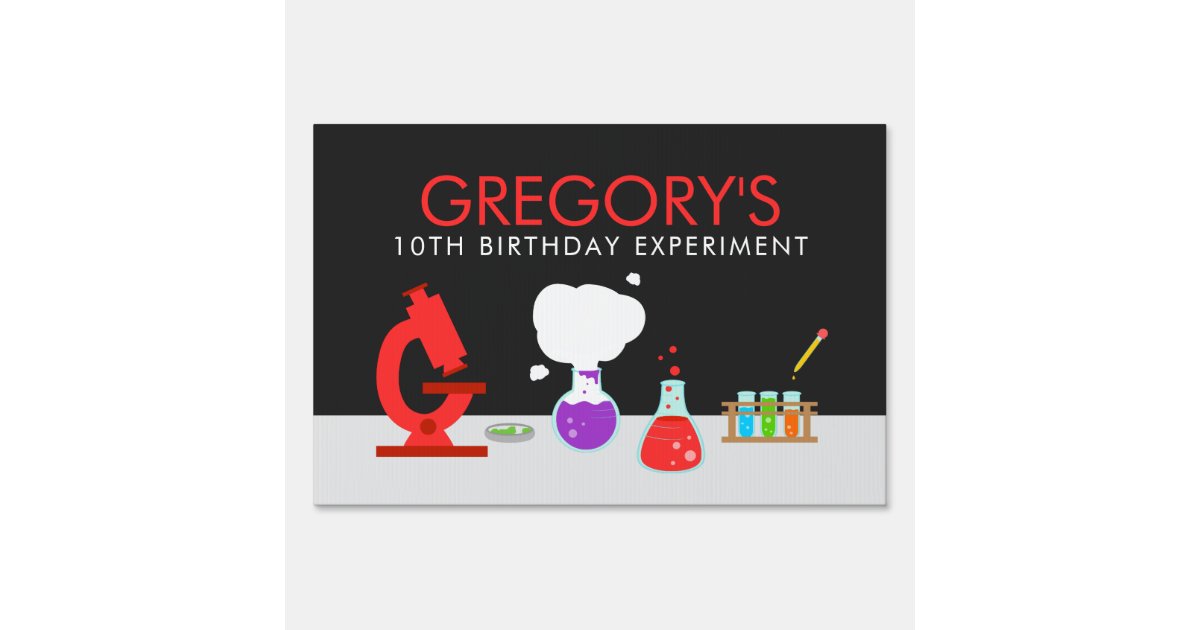 Kids Science Party Sign | Zazzle