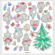 Kids Set | Elephants Trim-a-Tree Christmas Sticker | Zazzle