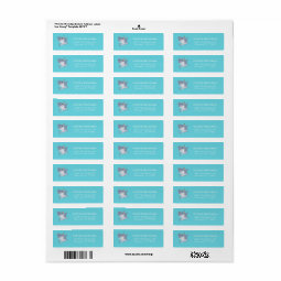Kids Shark Theme Party Return Address Label | Zazzle