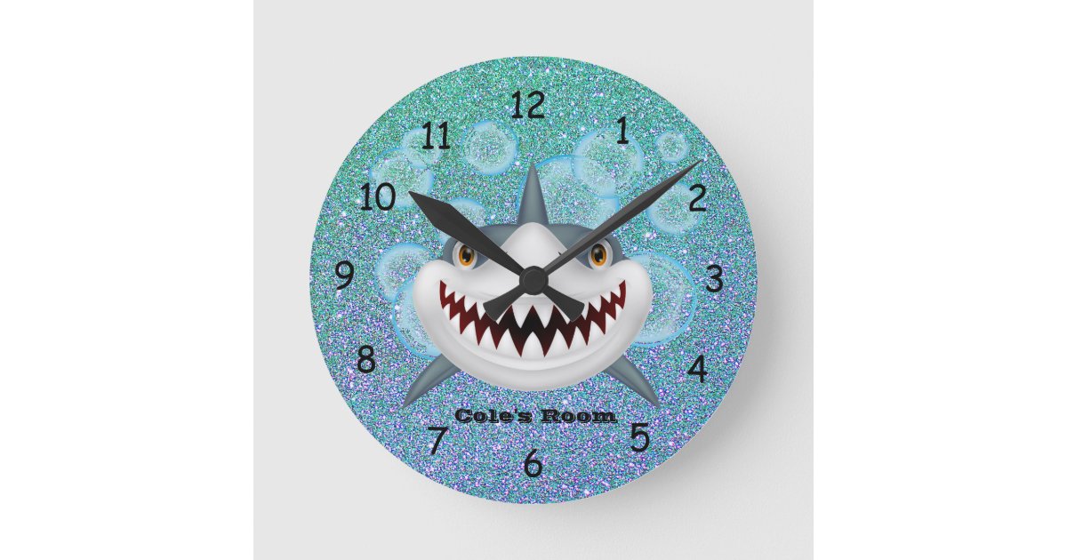 Kid's Shark Wall Clock | Zazzle