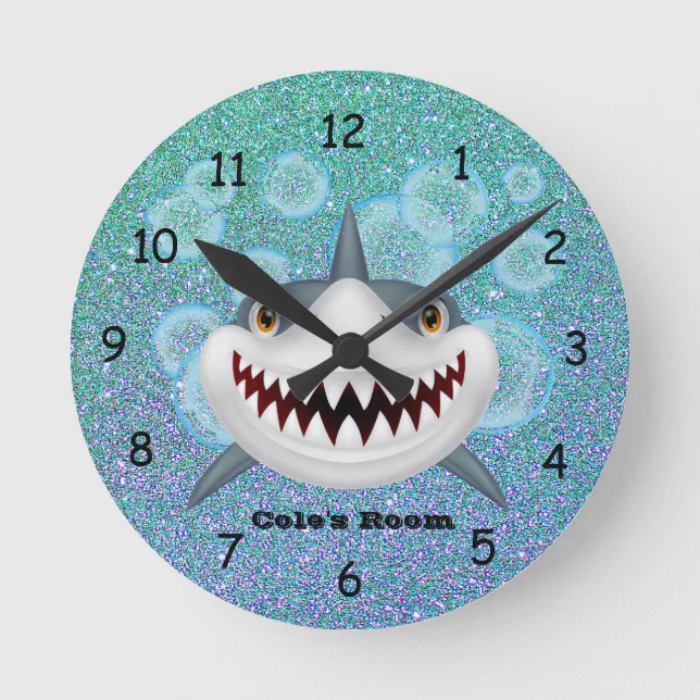 Kid's Shark Wall Clock | Zazzle