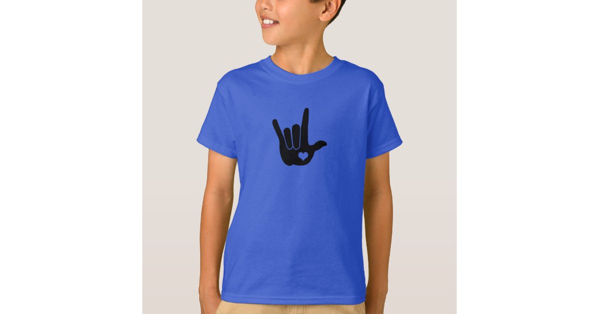 Kids Sign Language Love T-Shirt | Zazzle
