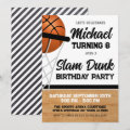 Kids Slam Dunk Basketball Birthday Party Invitation | Zazzle